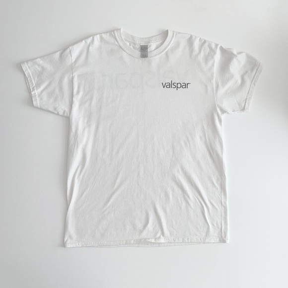 Shirts | Gilman Dryblend White Tshirt With Dark Grey Valspar Logo Size ...